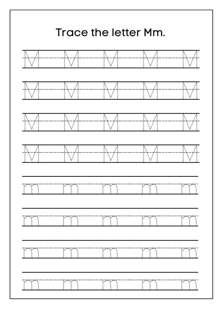 Free Letter M Dot Worksheets Printable PDF