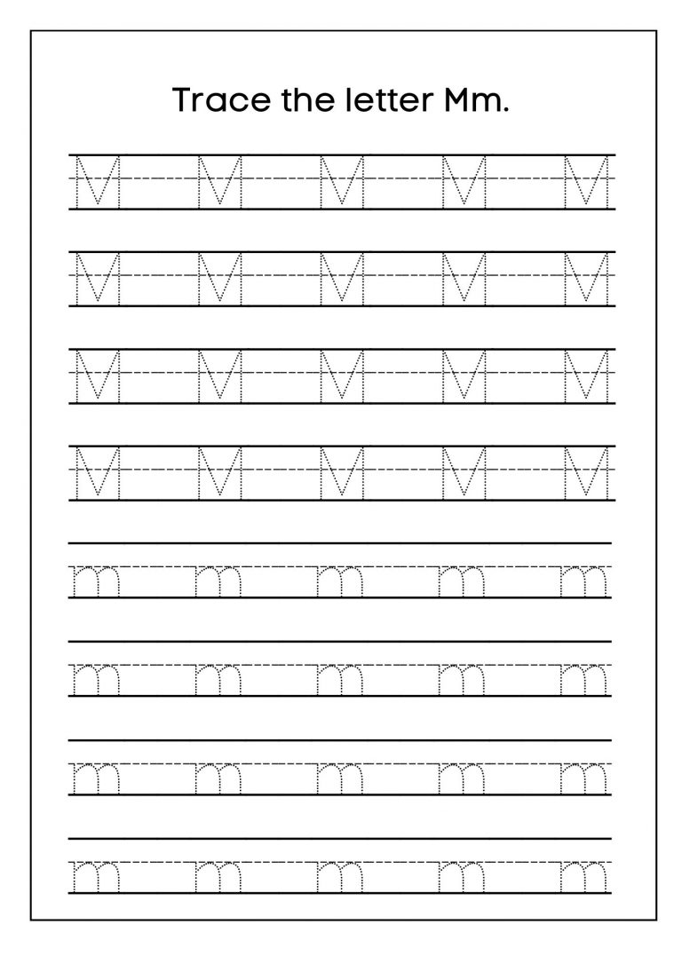 Free Letter M Dot Worksheets Printable PDF