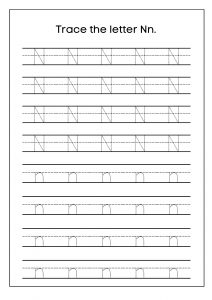 Free Letter N Dot Worksheets Printable PDF