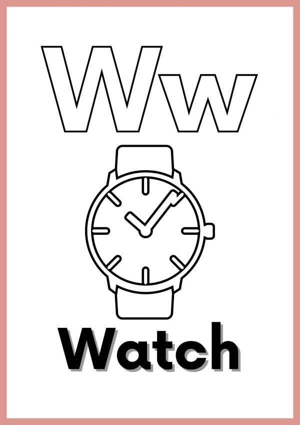 Free Letter W Pictures Worksheets Printable PDF