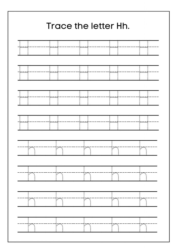 Free Letter H Dot Worksheets Printable PDF