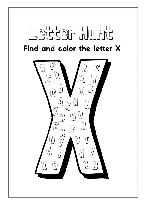 Letter X Activities for Toddler, Preschool & Kindergarten Printable PDF