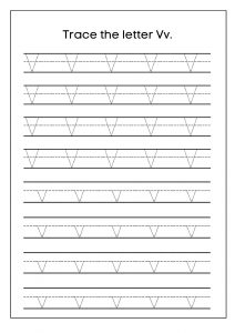 Free Letter V Dot Worksheets Printable PDF