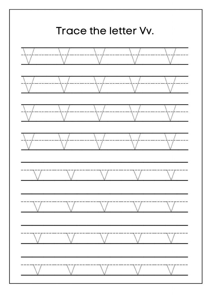 Free Letter V Dot Worksheets Printable PDF