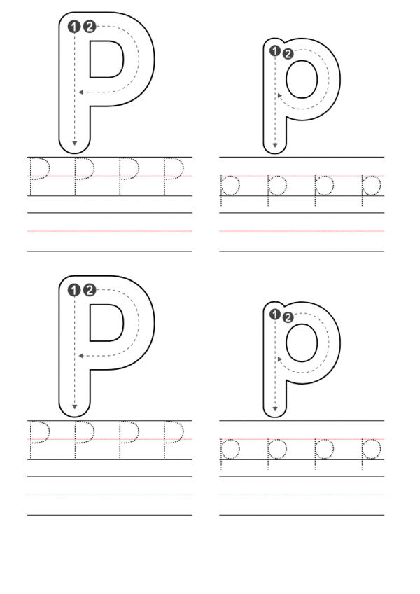 Free Kindergarten Letter P Worksheets Printable PDF