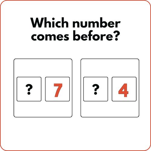 Preschool Number Game - Which number comes before?